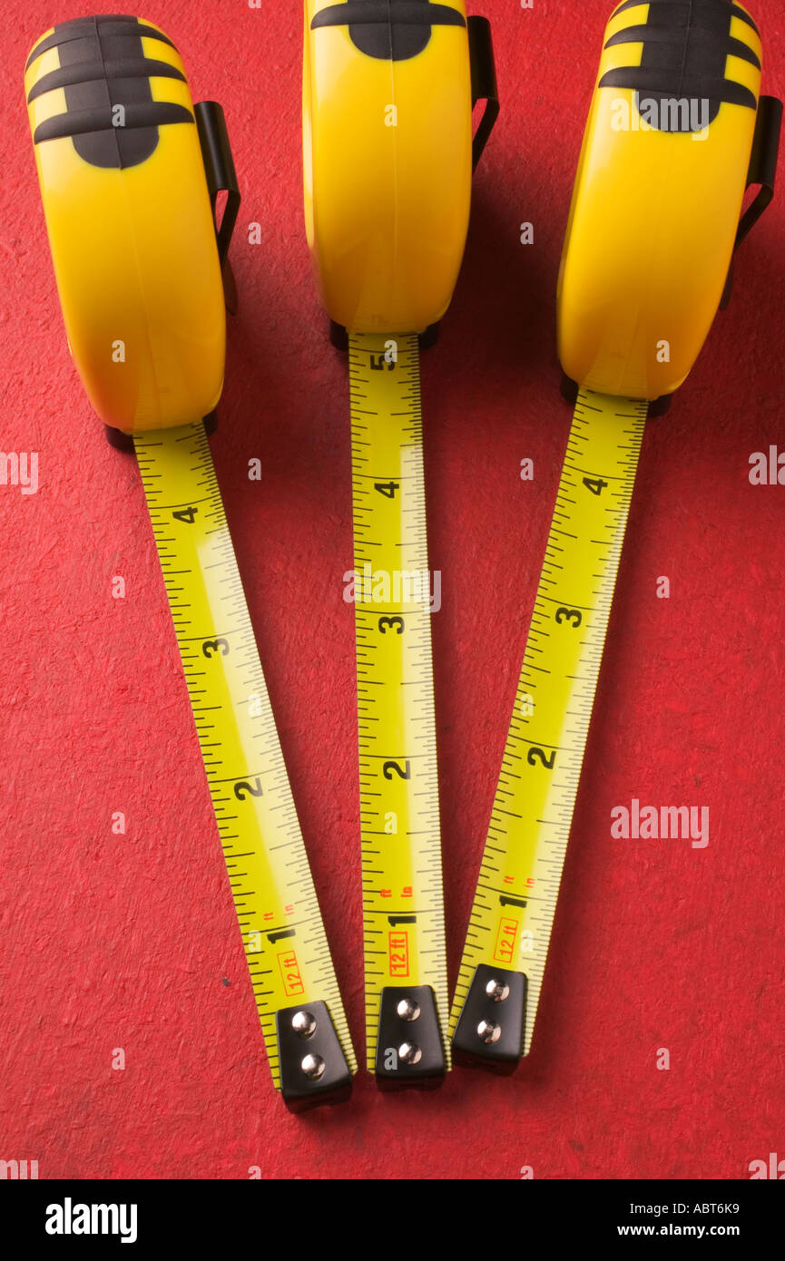 Tape measures measure number numbers inches feet hi-res stock ...