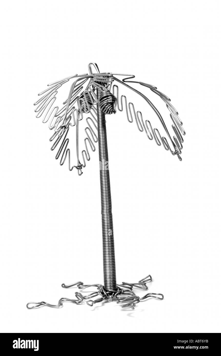 Coconut tree made of metal wire Stock Photo - Alamy