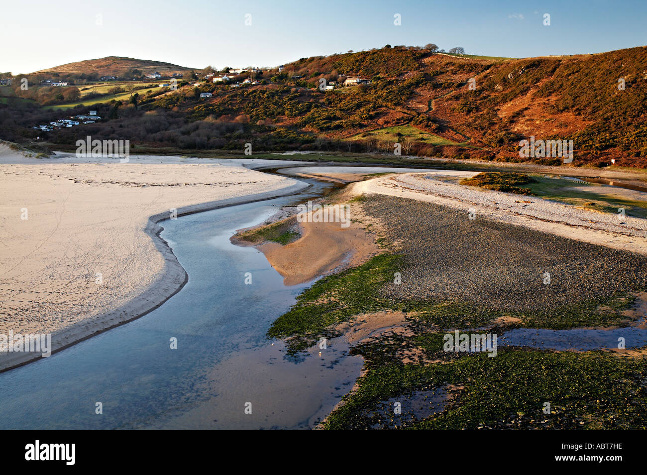 Pennard Pill Three Cliffs Bay Gower Peninsula South Wales Stock Photo ...
