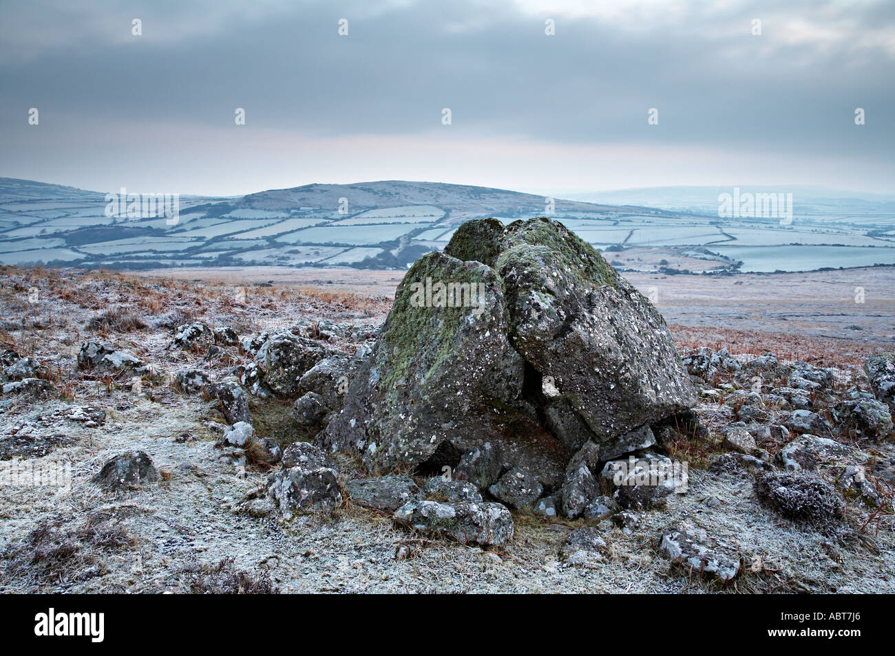 Winter Sunrise Sweynes Howes Ancient Site Rhossili Down Gower Peninsula ...