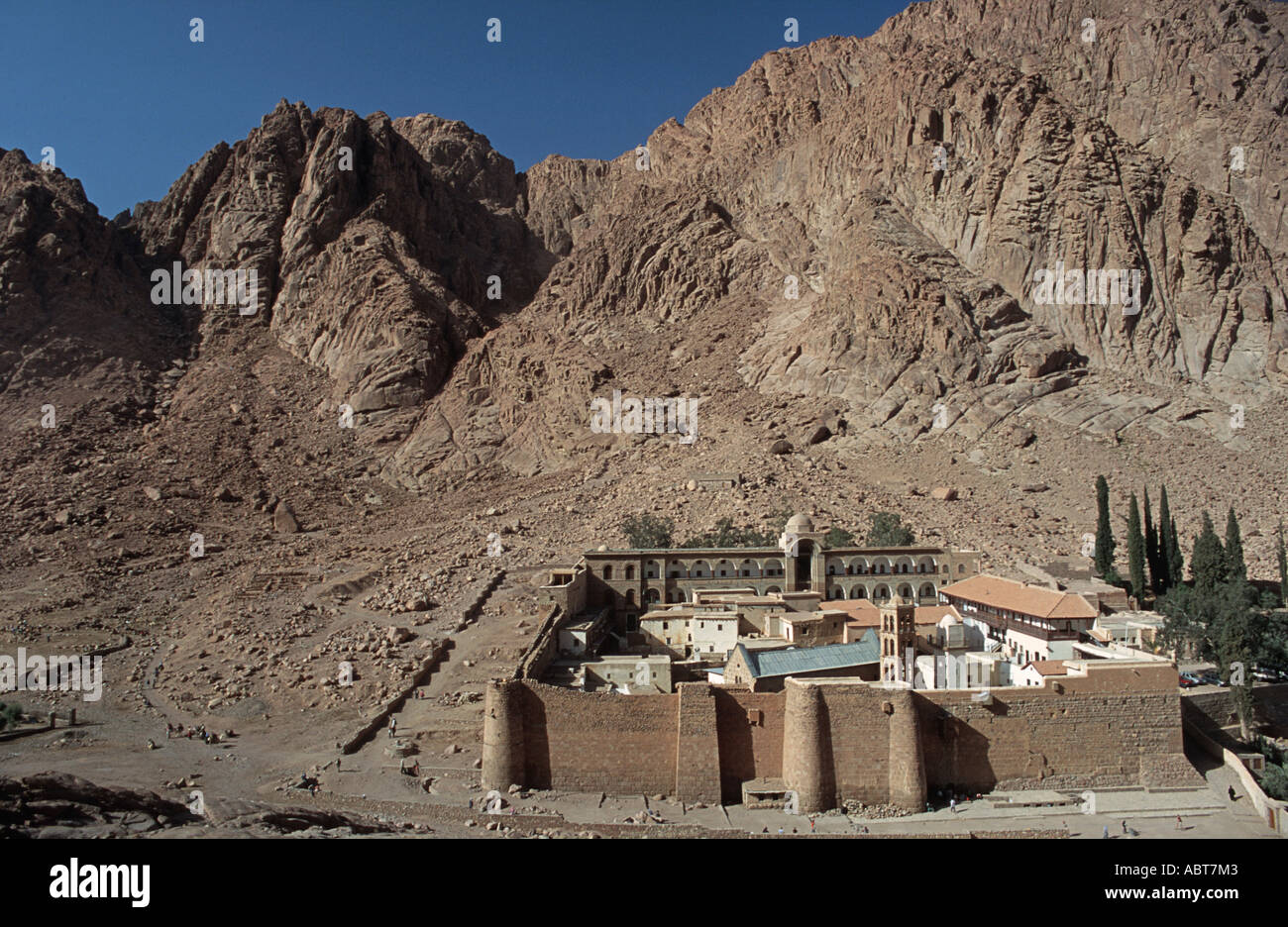 St Catherines monastery viewed from above "holy land" Sinai Egypt Stock ...