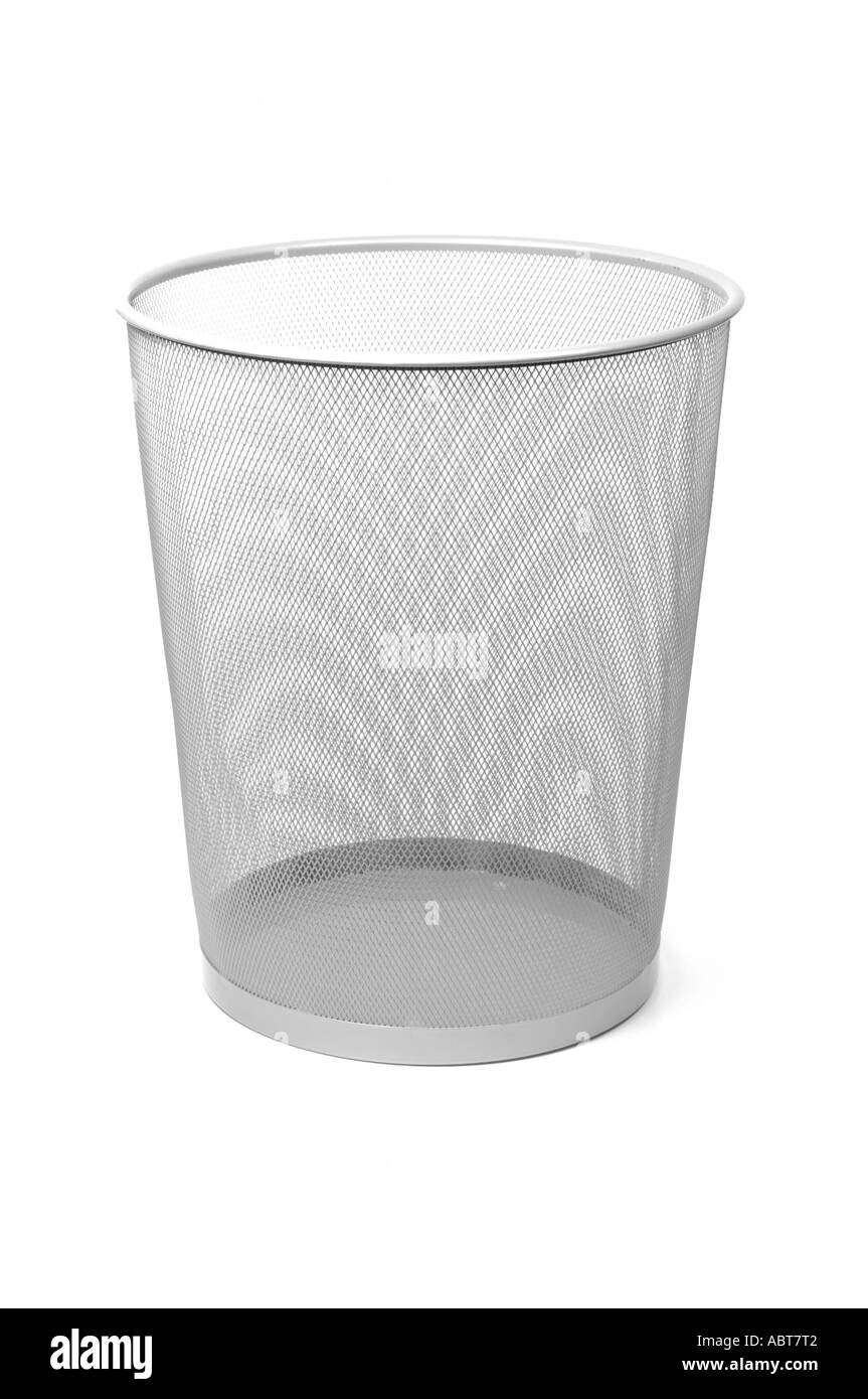 Grey metal waste paper basket hi-res stock photography and images - Alamy