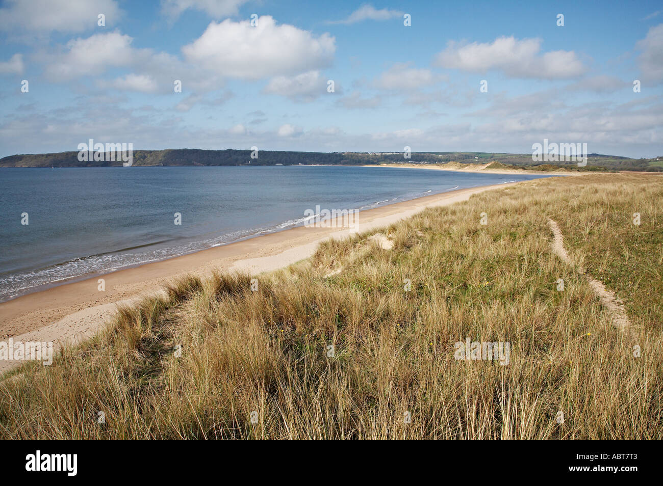 Nicholaston Burrows Oxwich Bay Gower Peninsula South Wales Stock Photo ...