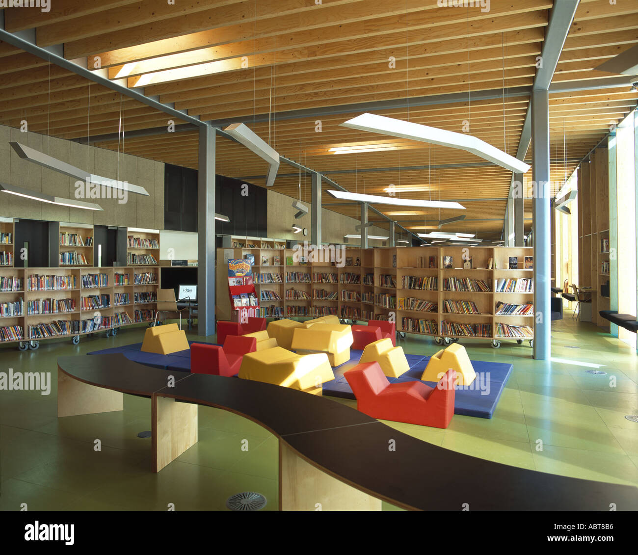 Idea Store, Chrisp Street, Tower Hamlets, London. Childrens area in ...