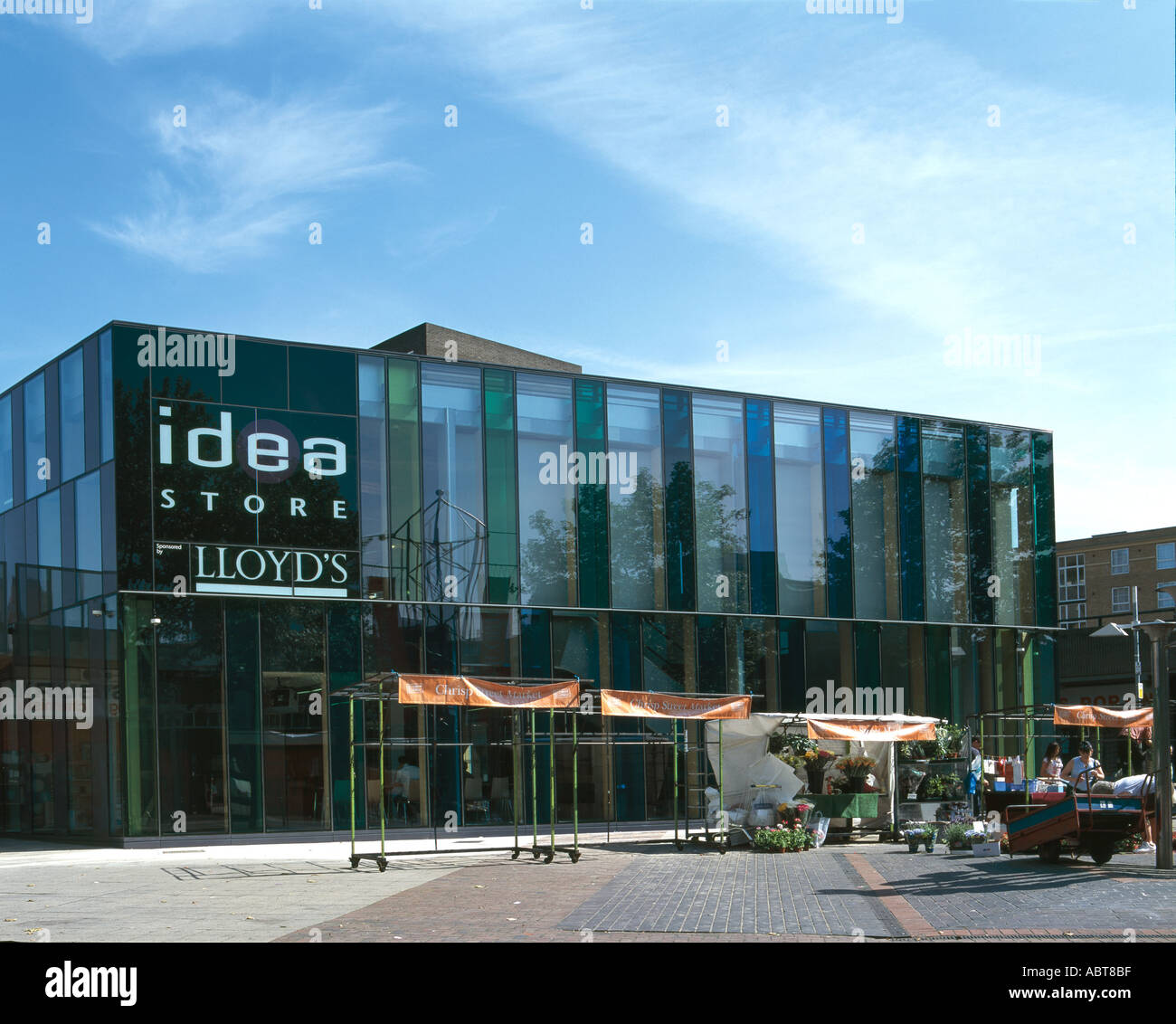 Idea Store, Chrisp Street, Tower Hamlets, London. Overall exterior ...
