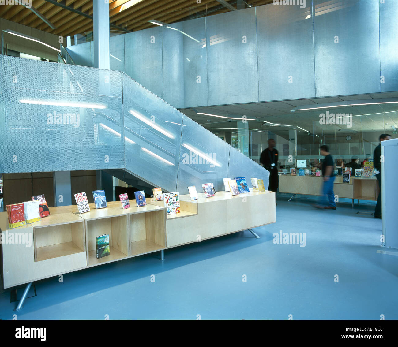 Idea Store, Chrisp Street, Tower Hamlets, London. Reception area ...