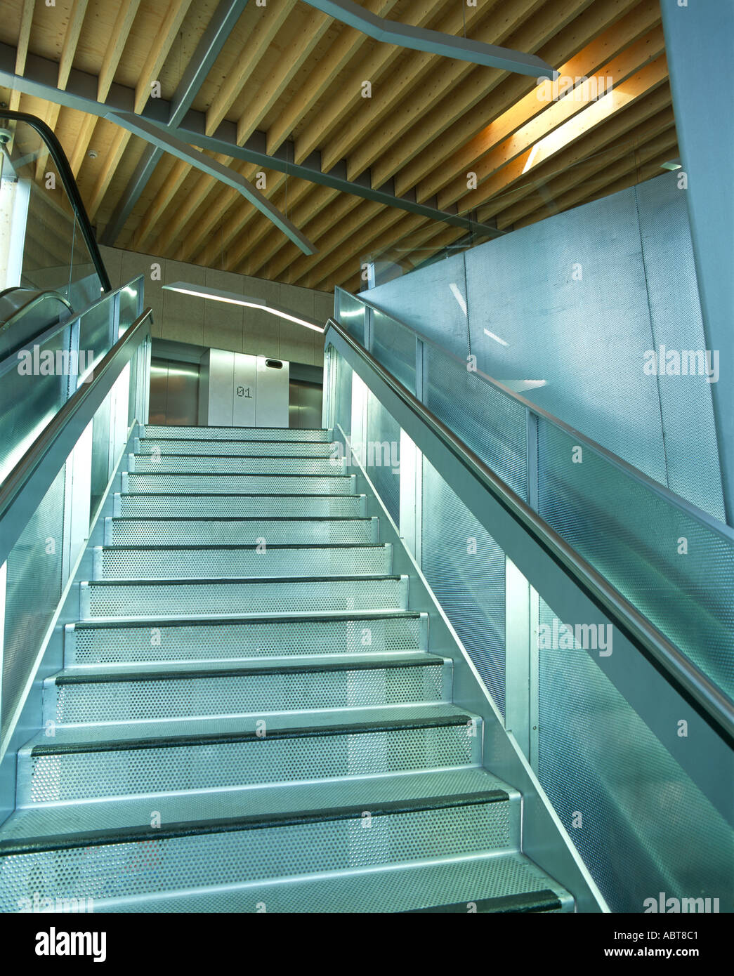 Idea Store, Chrisp Street, Tower Hamlets, London. Staircase. Architect ...