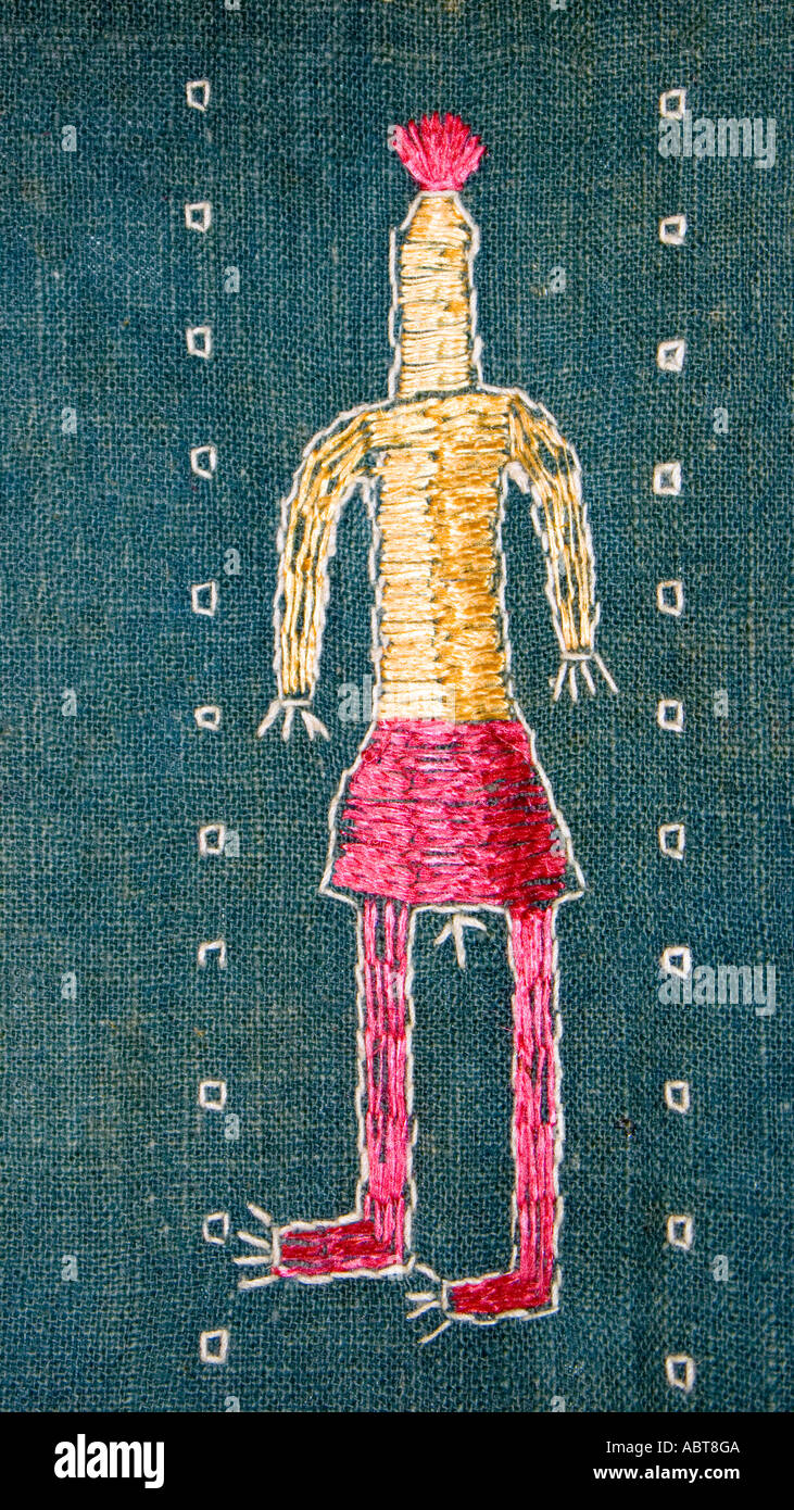 Detail of an embroidered Pulkhari textile from India Stock Photo - Alamy