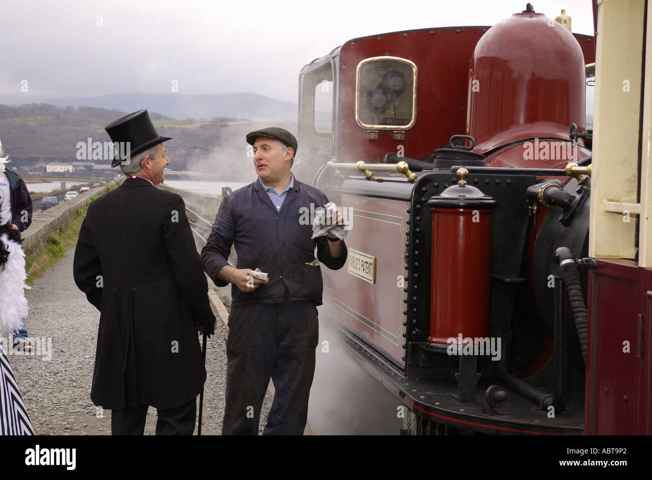 People In Clothing Steam Train High Resolution Stock Photography and ...