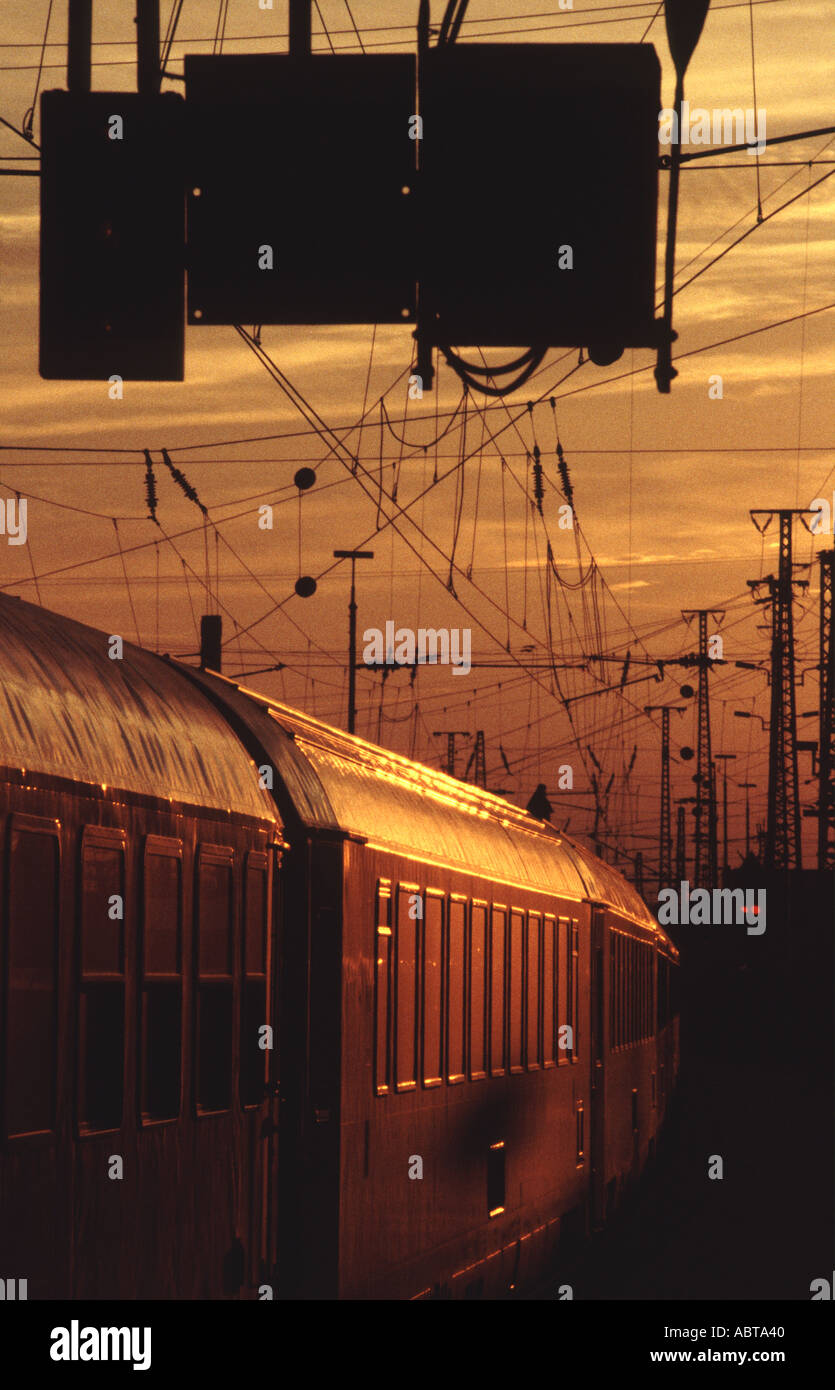 Overnight passenger train leaves Dortmund in Germany for Milan, Italy ...