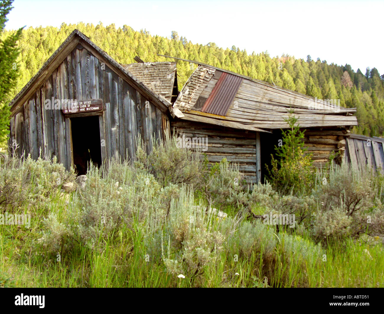 Ruins in old ghost town Stock Photo - Alamy