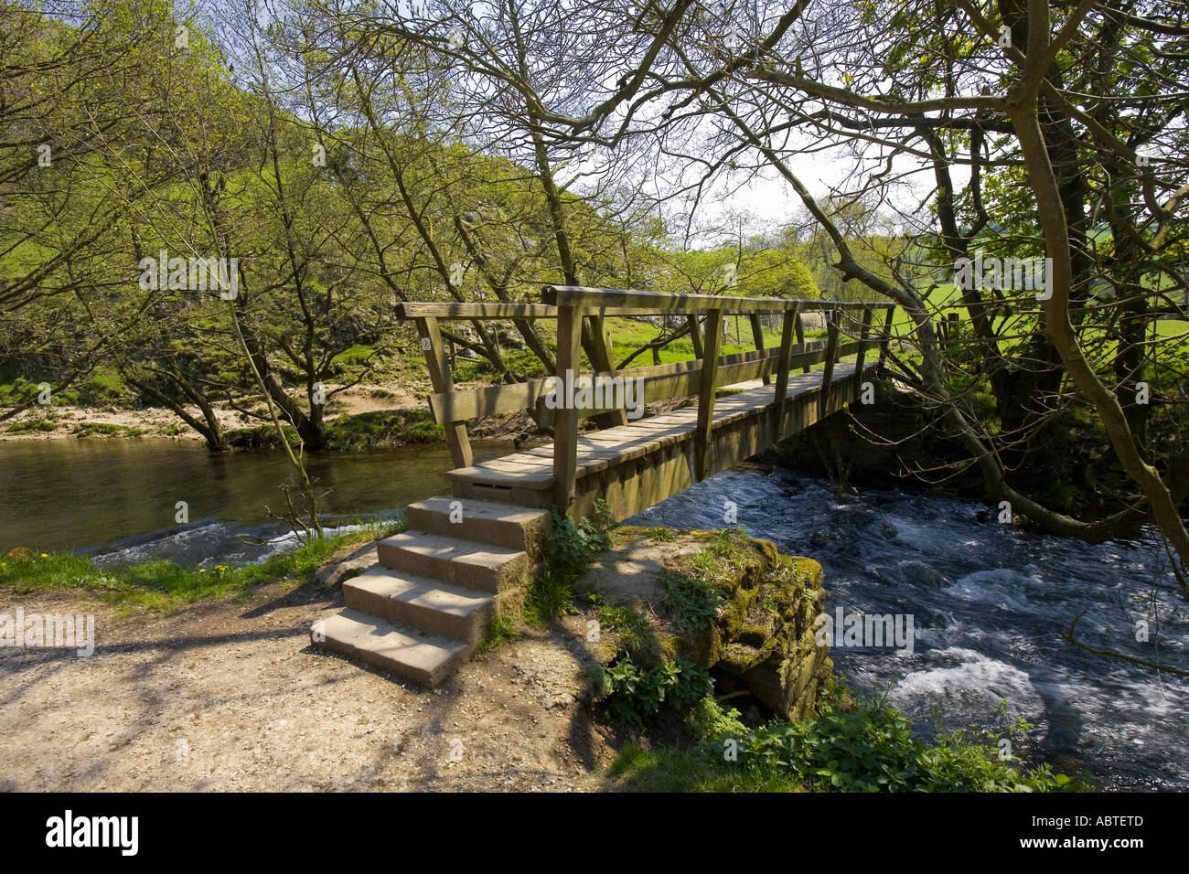 england derbyshire peak district national park valley of the river dove ...
