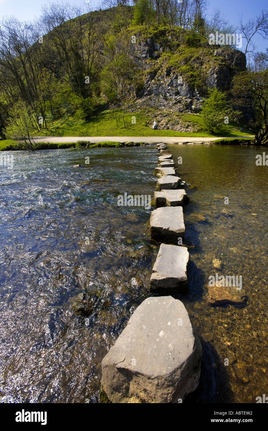 england derbyshire peak district national park valley of the river dove ...