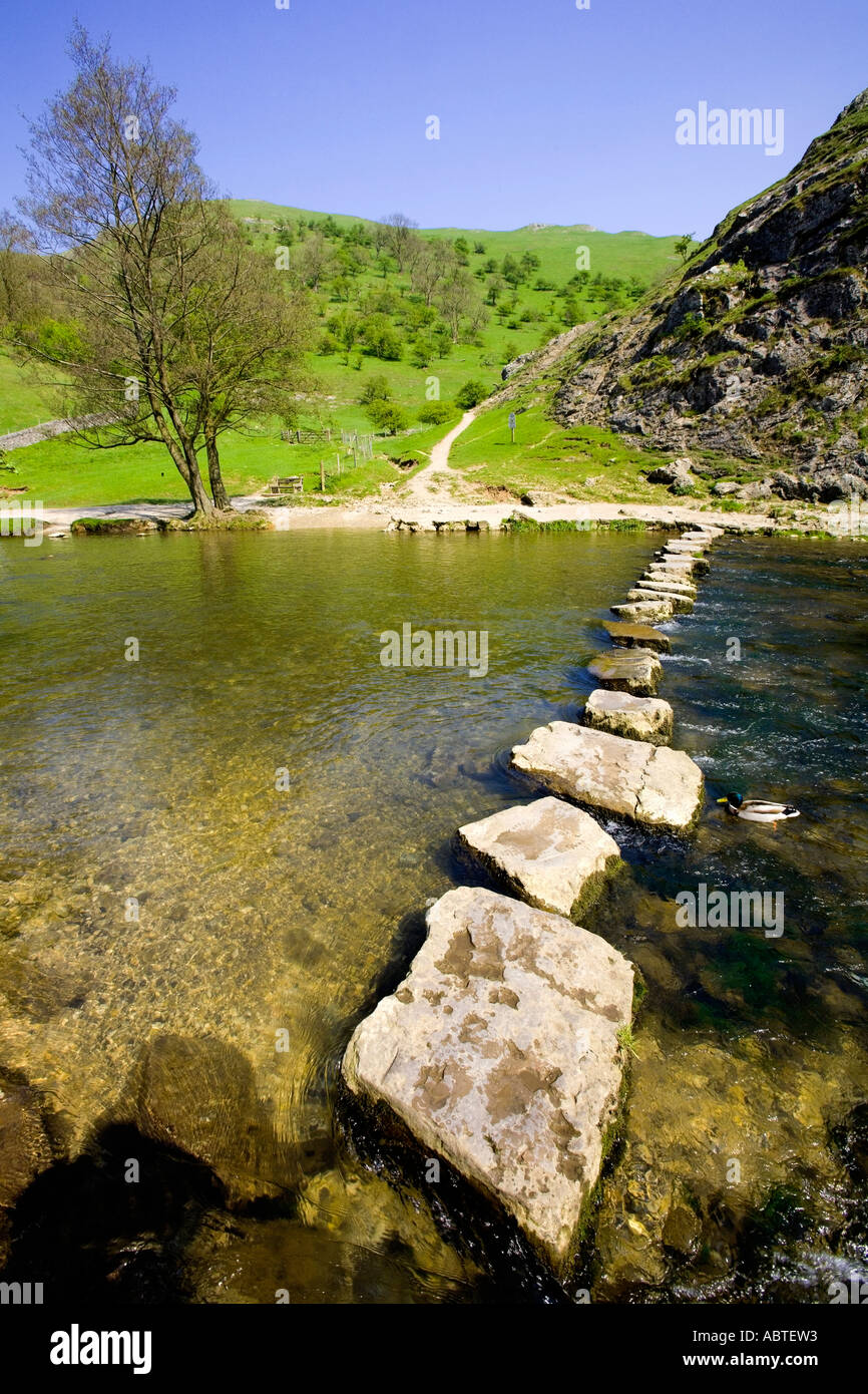 england derbyshire peak district national park valley of the river dove ...