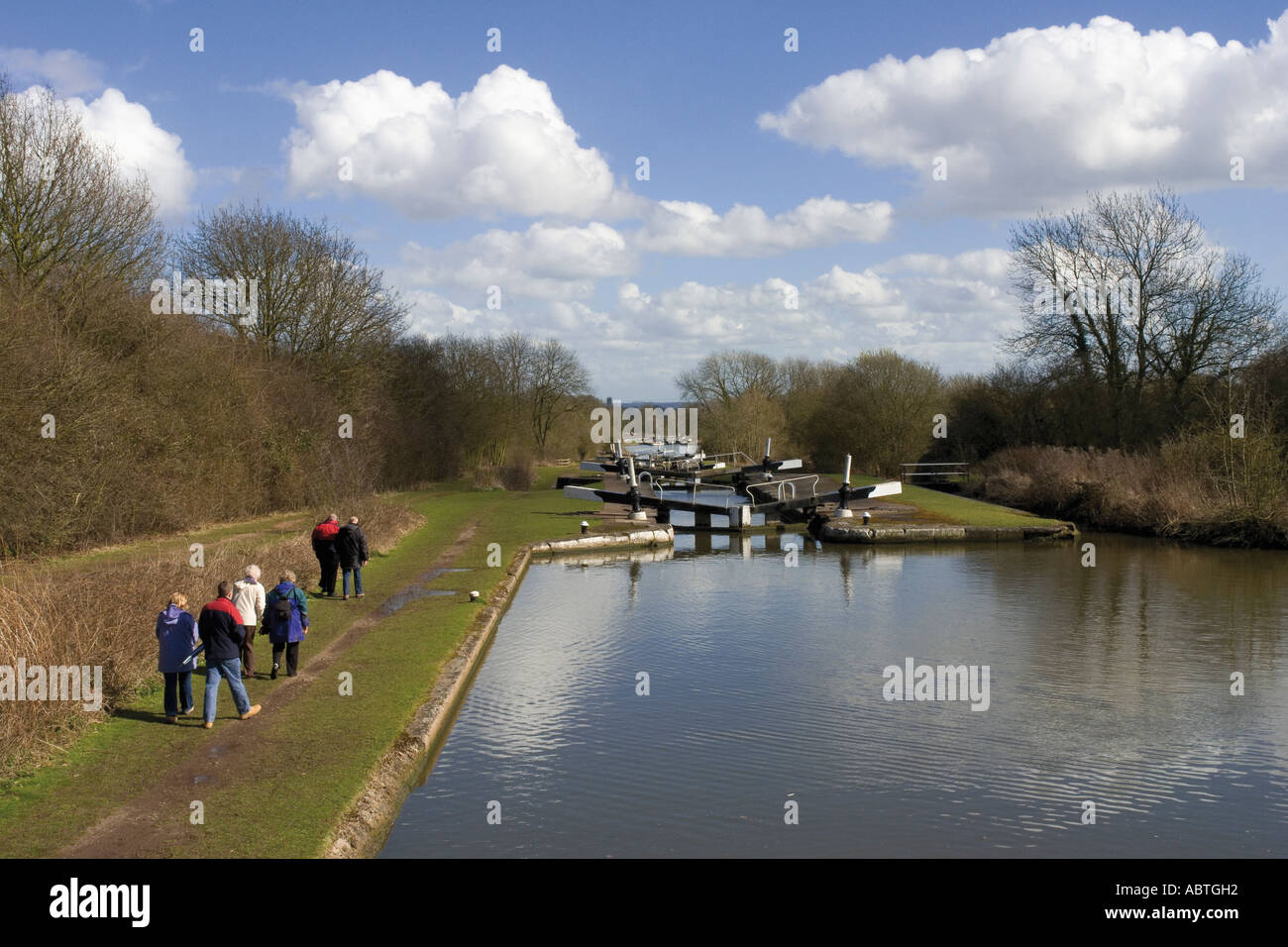 hatton flight of locks grand union canal hatton warwickshire Stock ...