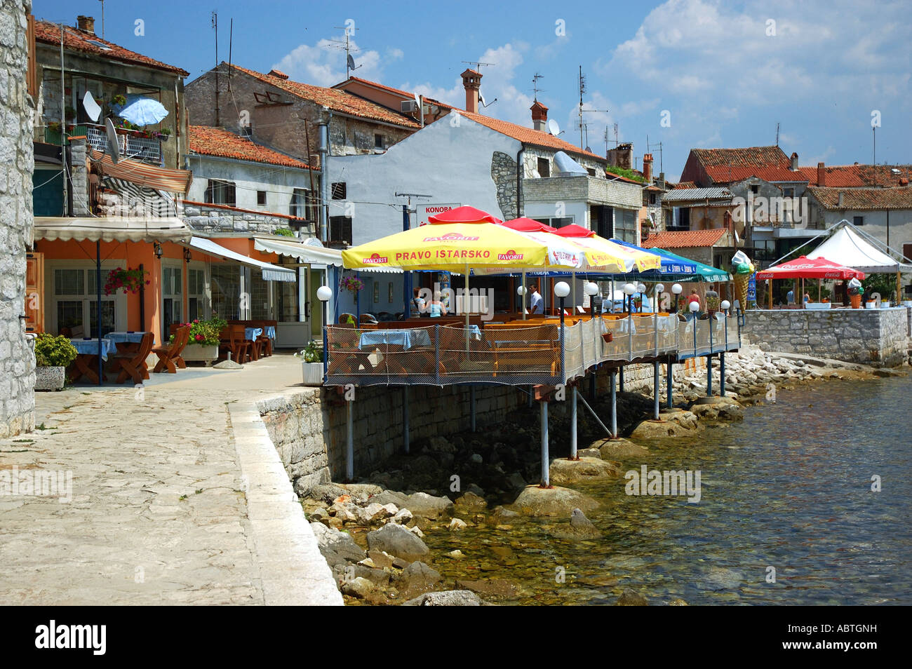 View of Umag seafront Istria Croatia former ex Yugoslavia Umago Croazia ...