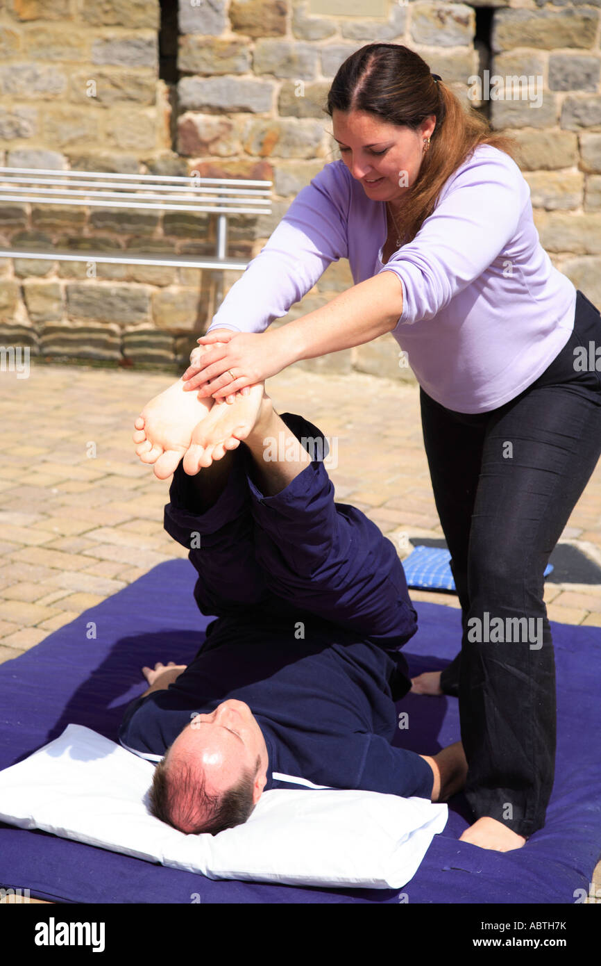 Therapeutic arm massage stretching hi-res stock photography and images ...