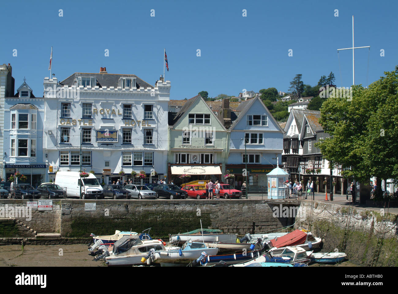 Old Quay and Square on Embankment at Dartmouth Devon England United ...