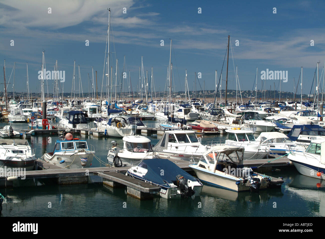 Yachts and Boats Moored in Brixham Marina Torbay Devon England United ...
