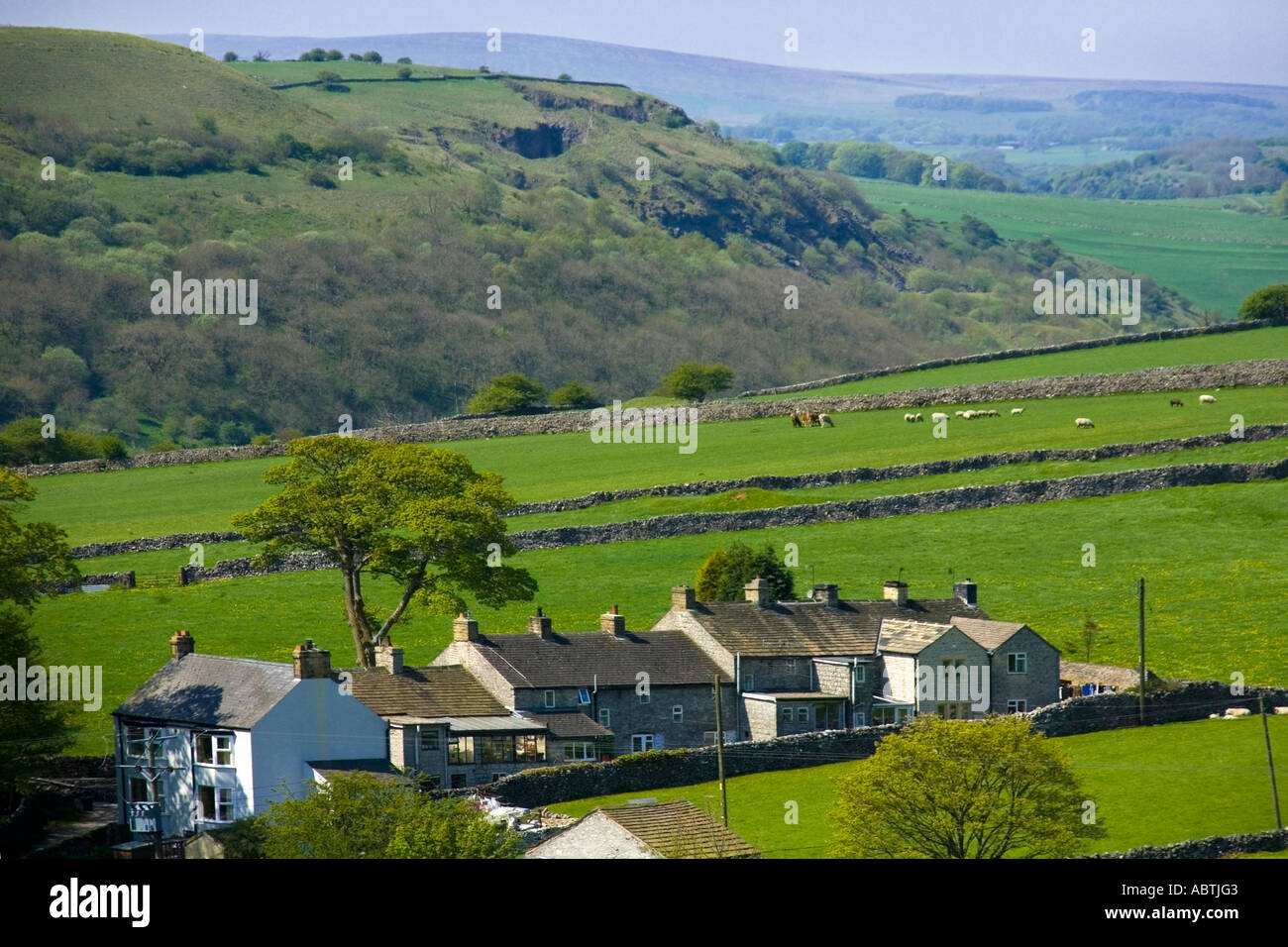england derbyshire peak district national park millers dale Stock Photo ...