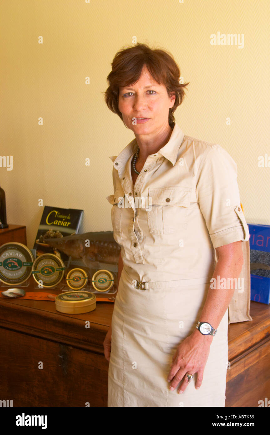 The owner founder of the sturgeon caviar fish farm Claudia Boucher ...