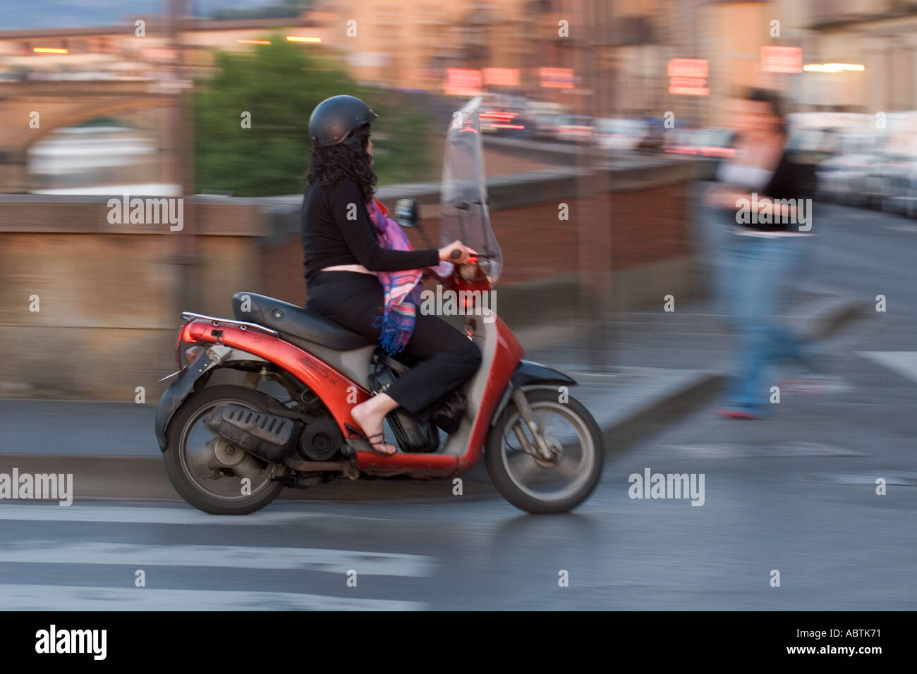 Scooter rider in slow motion hi-res stock photography and images - Alamy