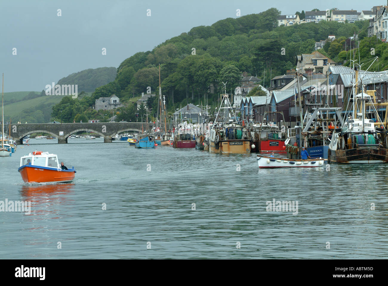 Fishing Boats and Fish Market at Looe Cornwall Stock Photo - Alamy