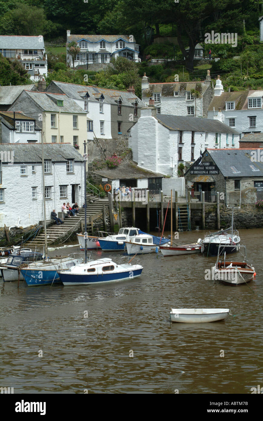 The Beautiful Fishing Village of Polperro Cornwall England United ...