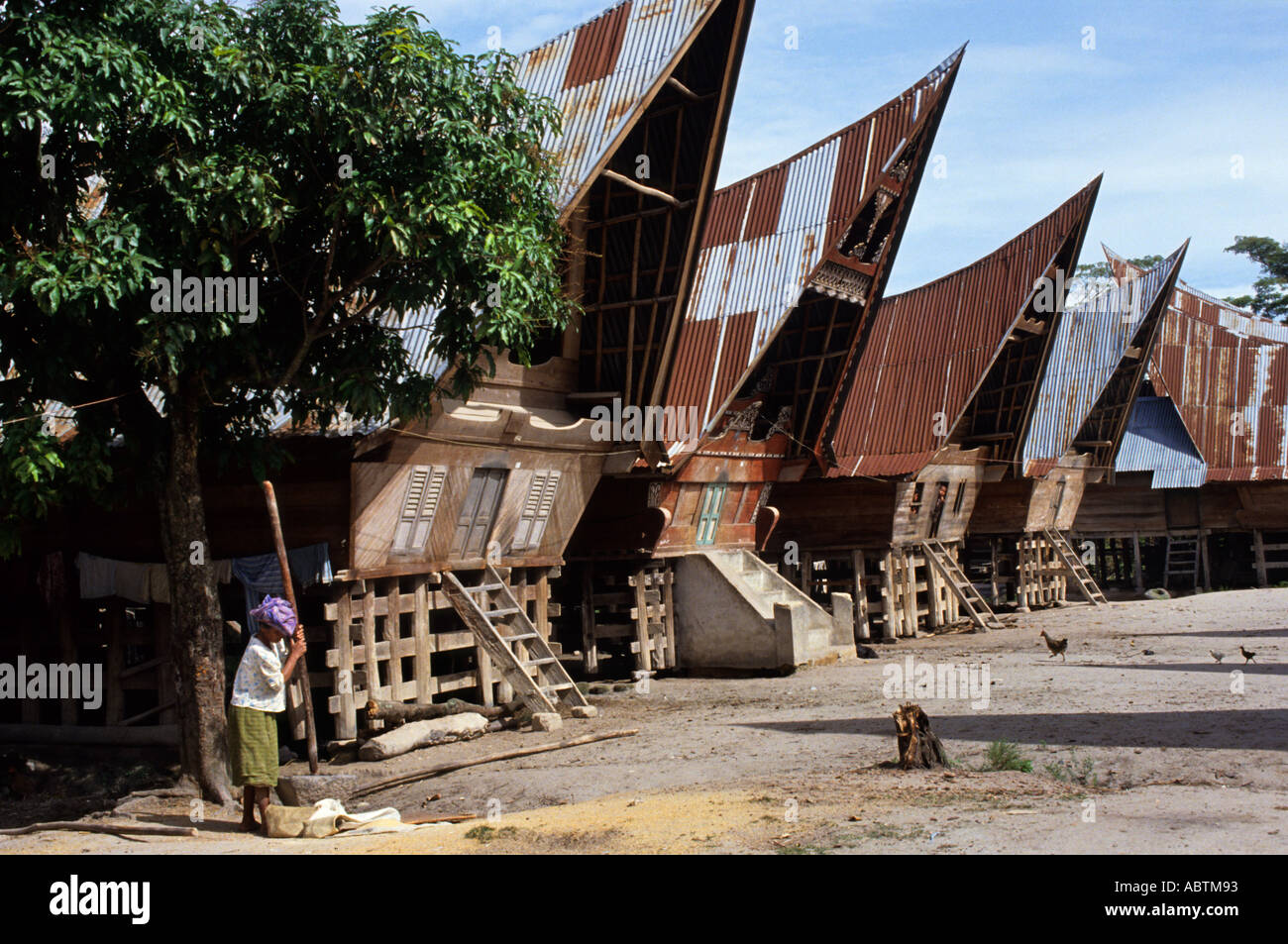 Traditional batak roof houses hi-res stock photography and images - Alamy