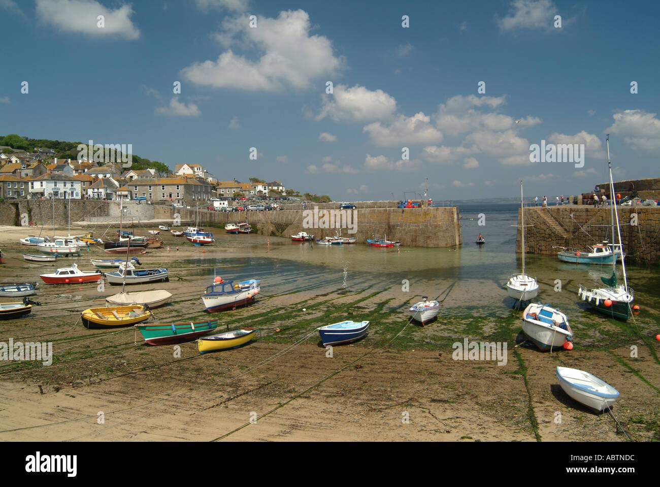 The Famous Harbour Village of Mousehole in Cornish Riviera Stock Photo ...