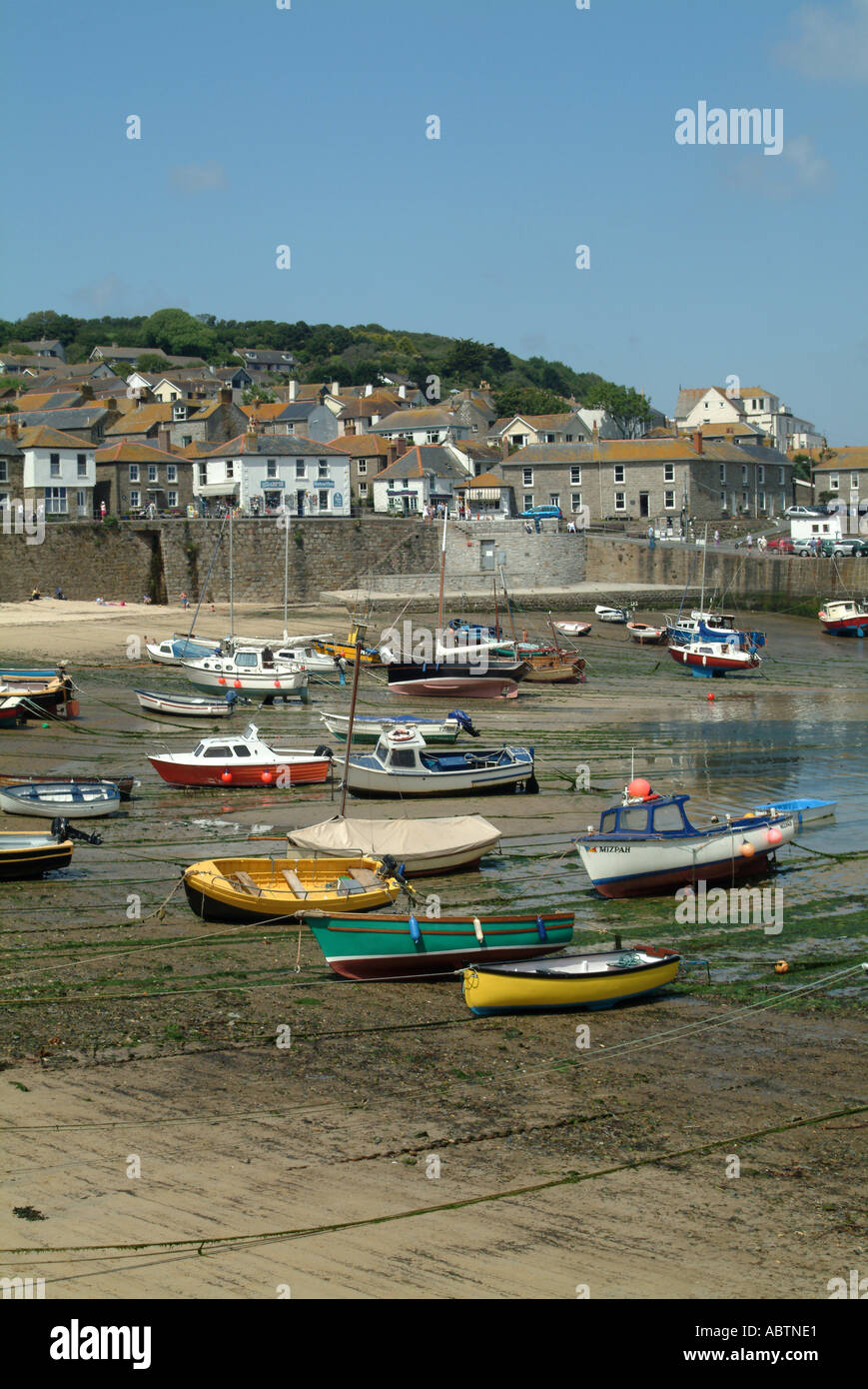 The Famous Harbour Village of Mousehole in Cornish Riviera Stock Photo ...