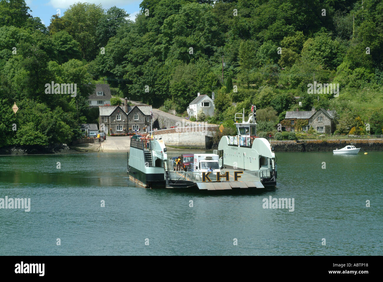 King Harry Ferry Boat Crossing The River Fal Cornwall England United ...