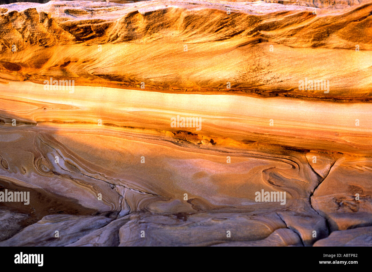 Strata in sandstone Stock Photo - Alamy