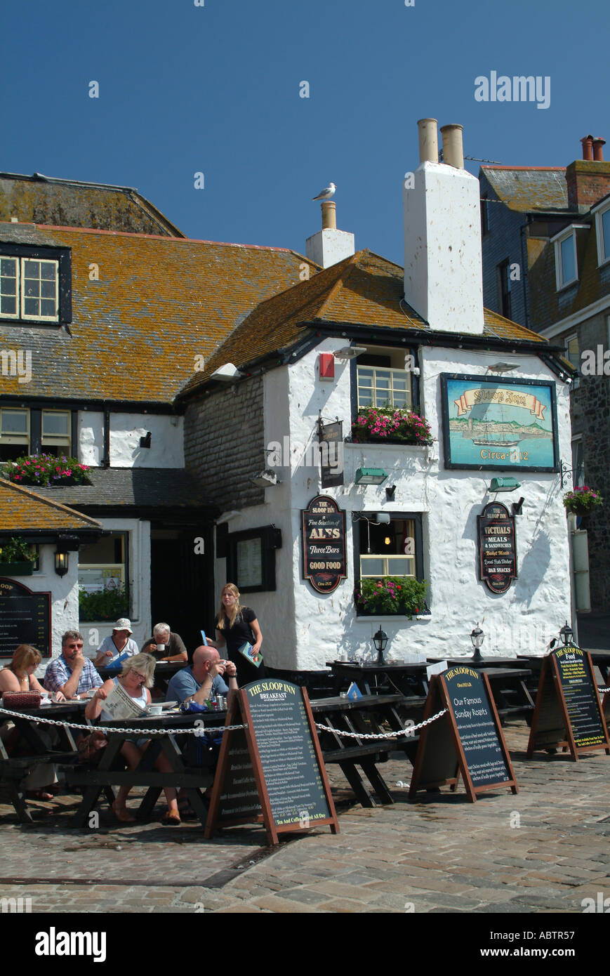 The Sloop Inn at St Ives Cornwall England United Kingdom UK Stock Photo ...