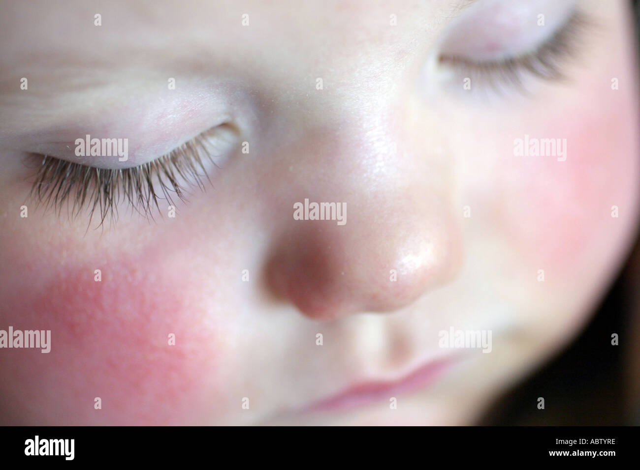 Baby sleeping eyes nose mouth portrait hi-res stock photography and ...