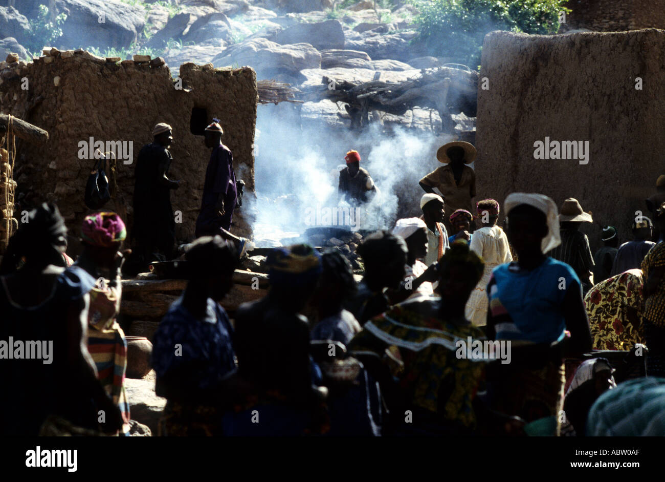 Market at Tirelli village Dogon region Mali Stock Photo - Alamy
