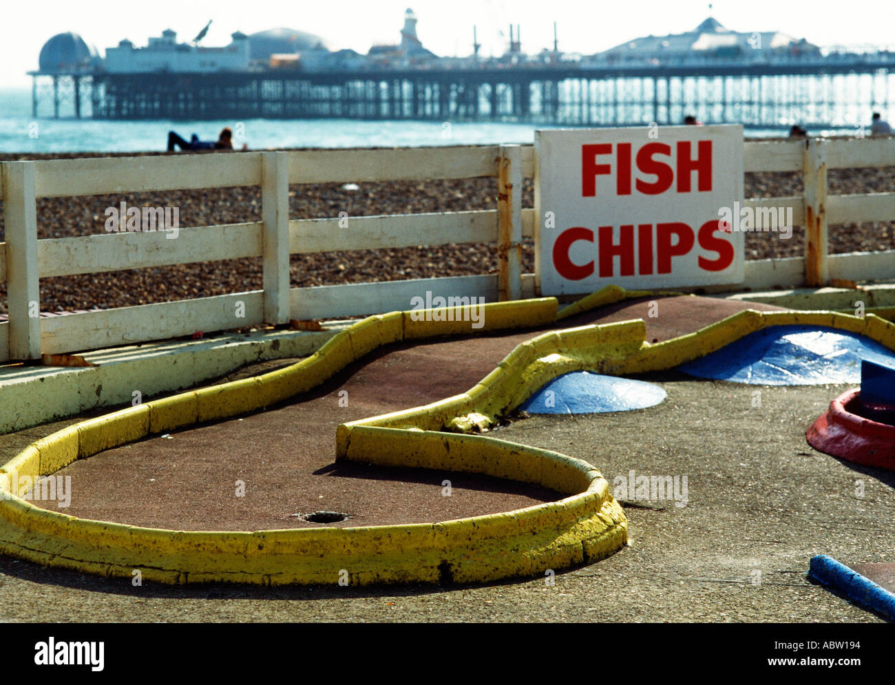 A crazy golf course by the sea side in Brighton Stock Photo - Alamy
