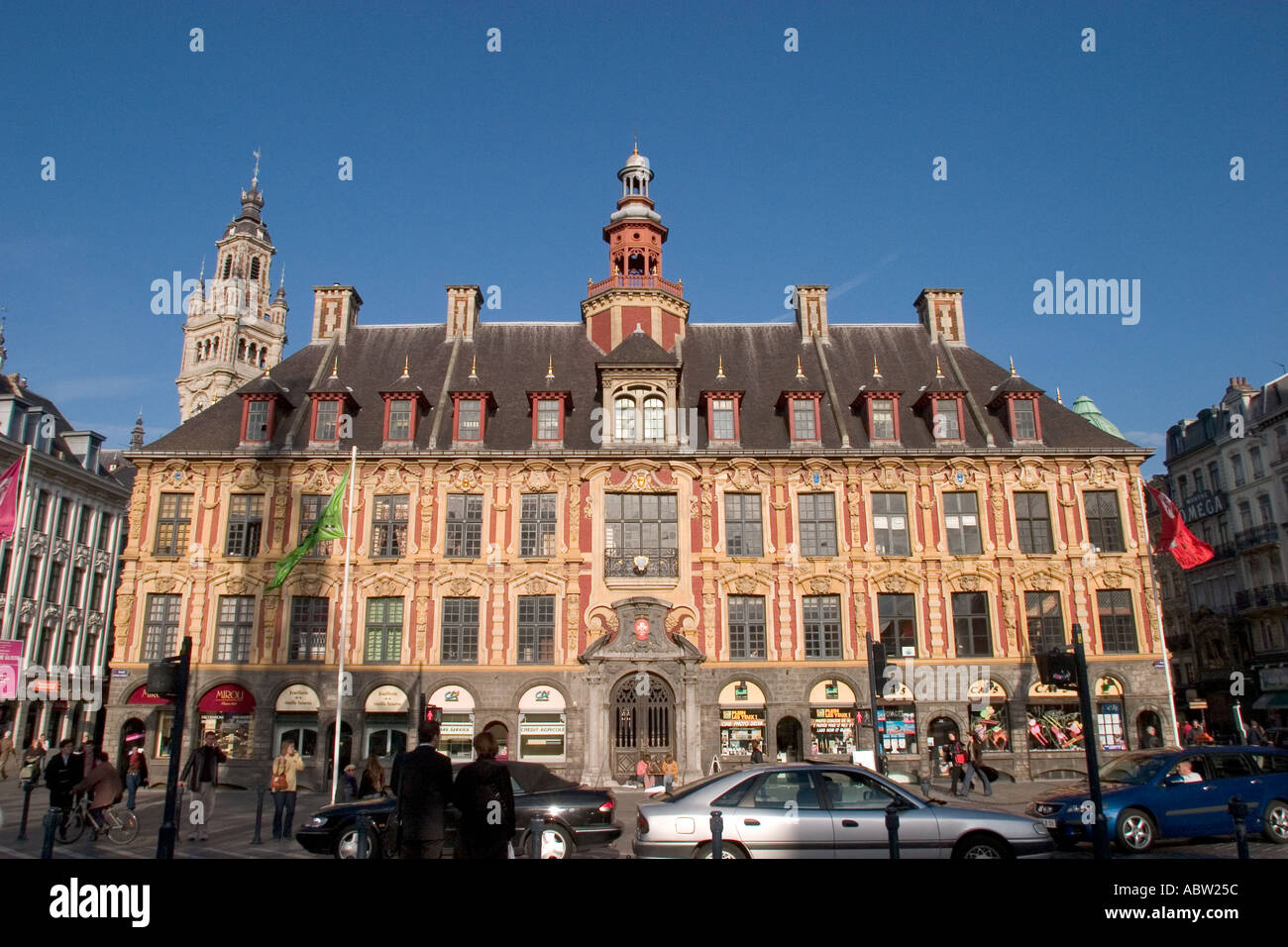 Old buildings in the city of lille in northern france hi-res stock ...