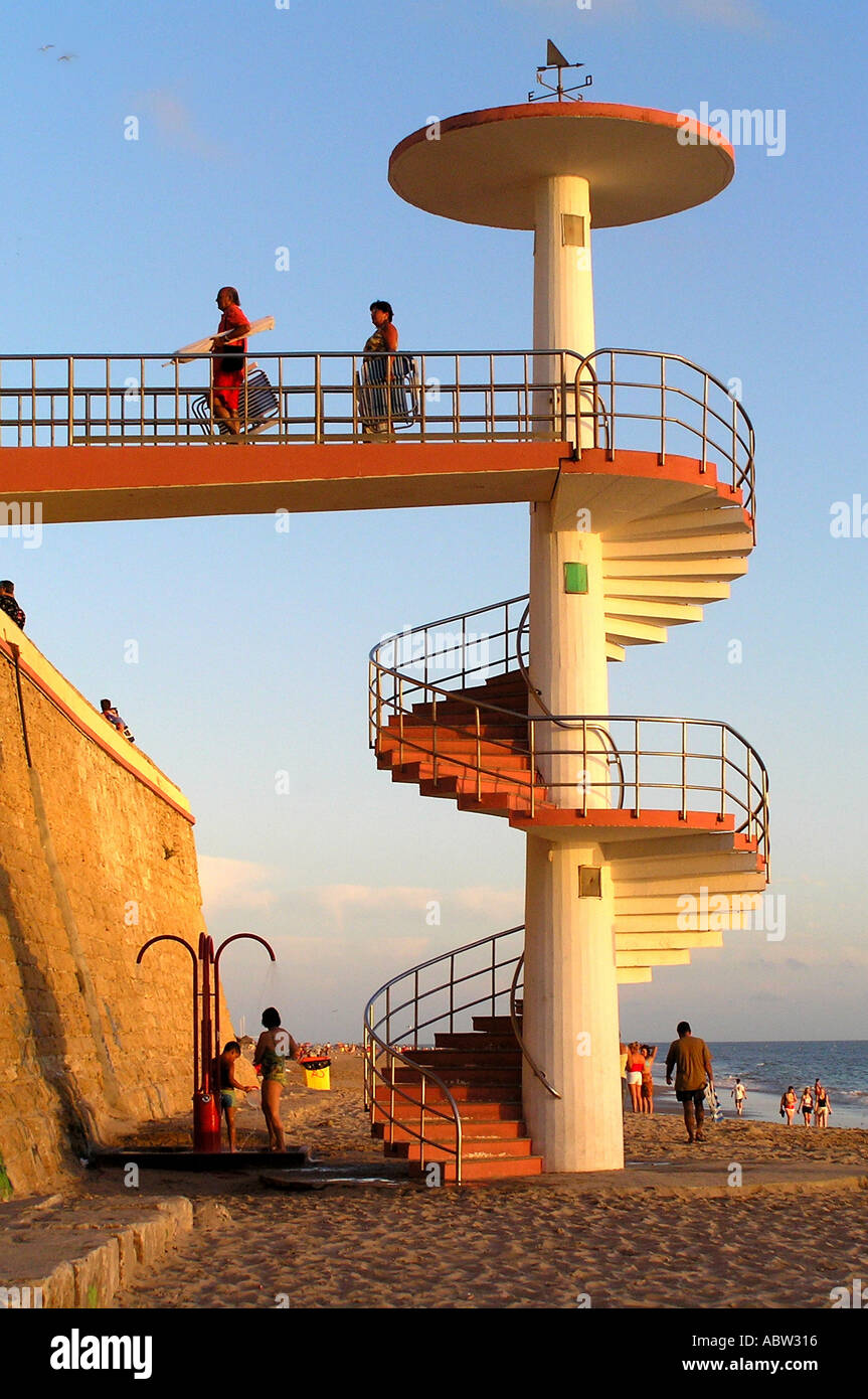 Spiral stairs at sunset Stock Photo - Alamy
