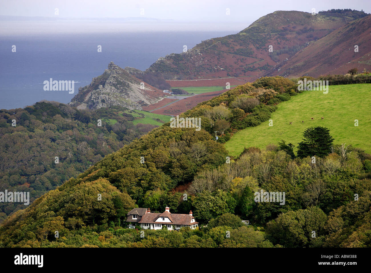 The picturesque Valley of the Rocks in North Devon where Exmoor slides ...