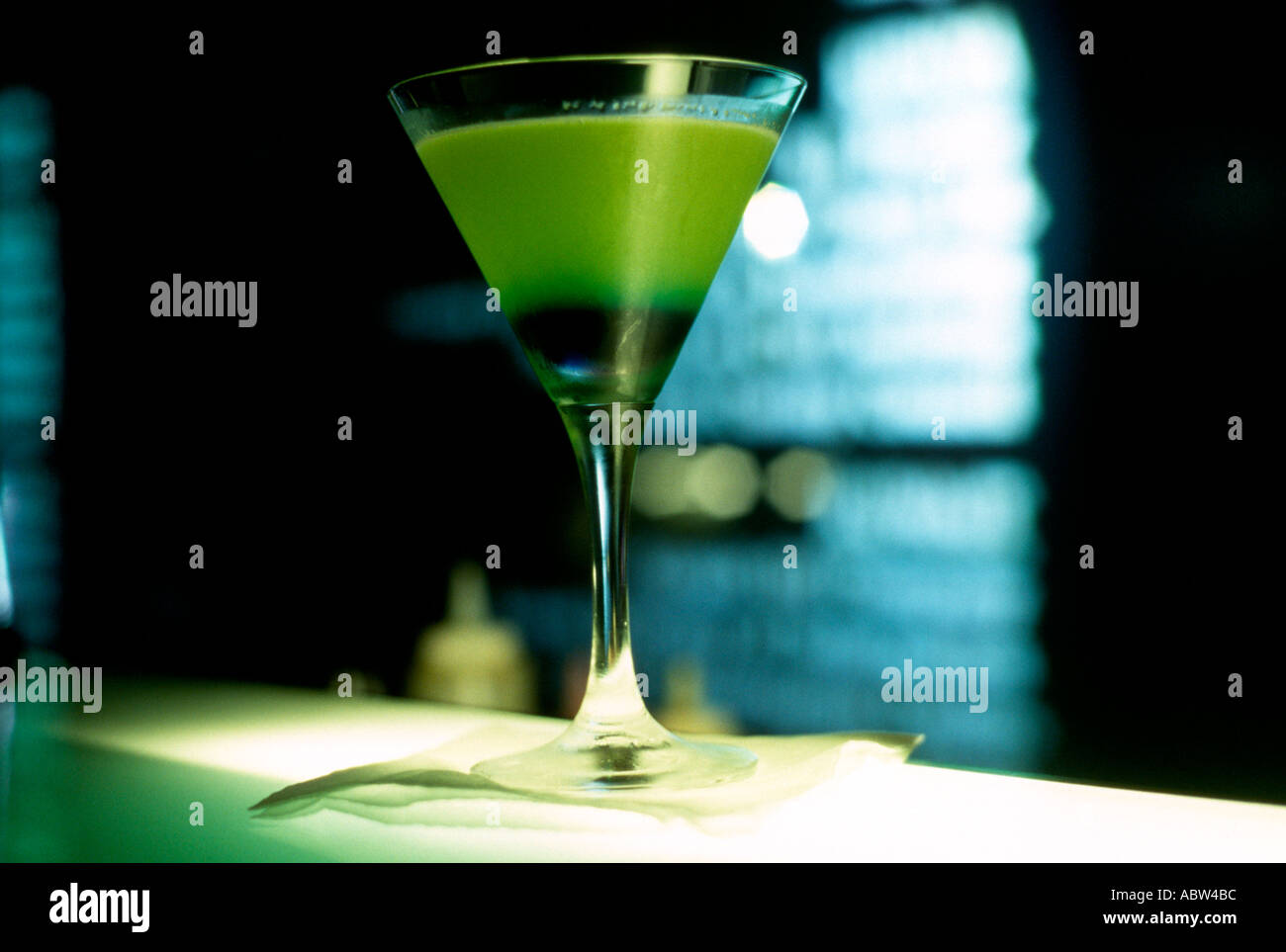 drink, cocktail, glass, bar, restaurant, London, interior design Stock ...