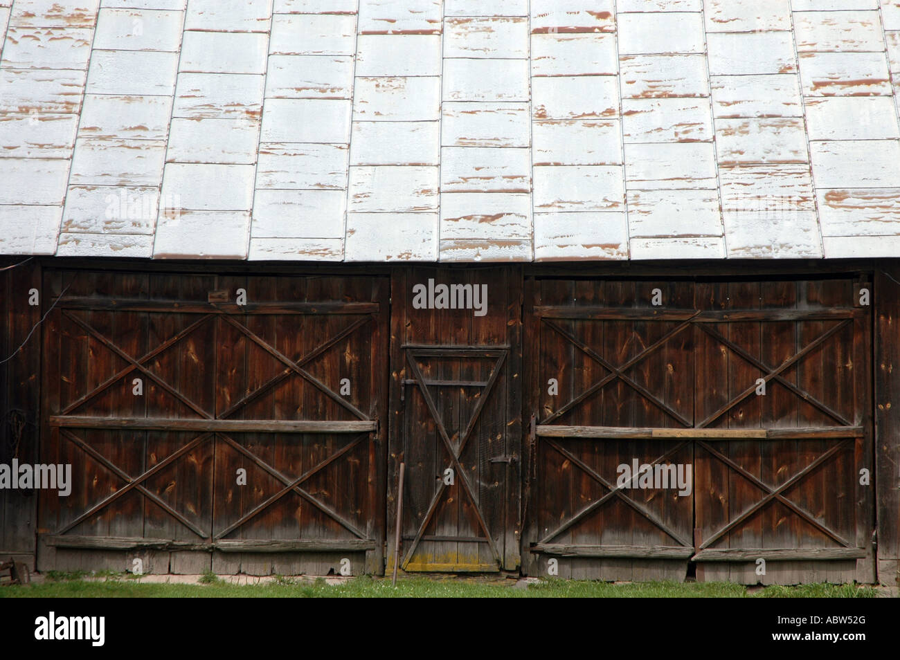 Old wooden barn on polish countryside Stock Photo - Alamy