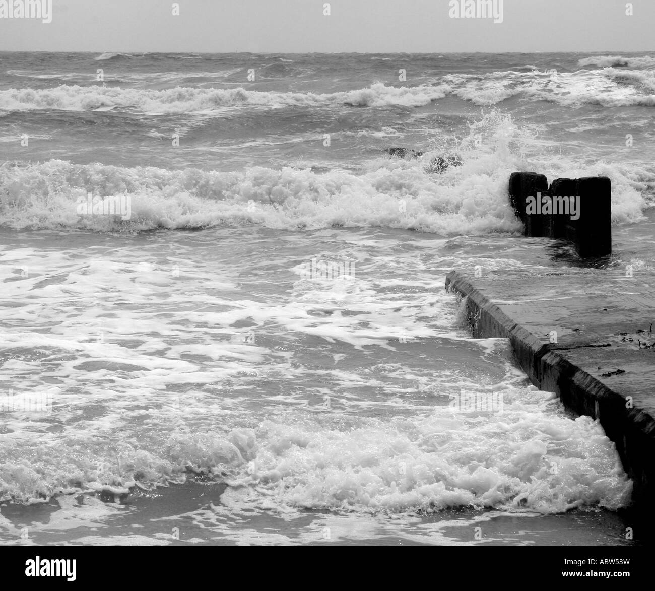 Brighton waves Black and White Stock Photos & Images - Alamy