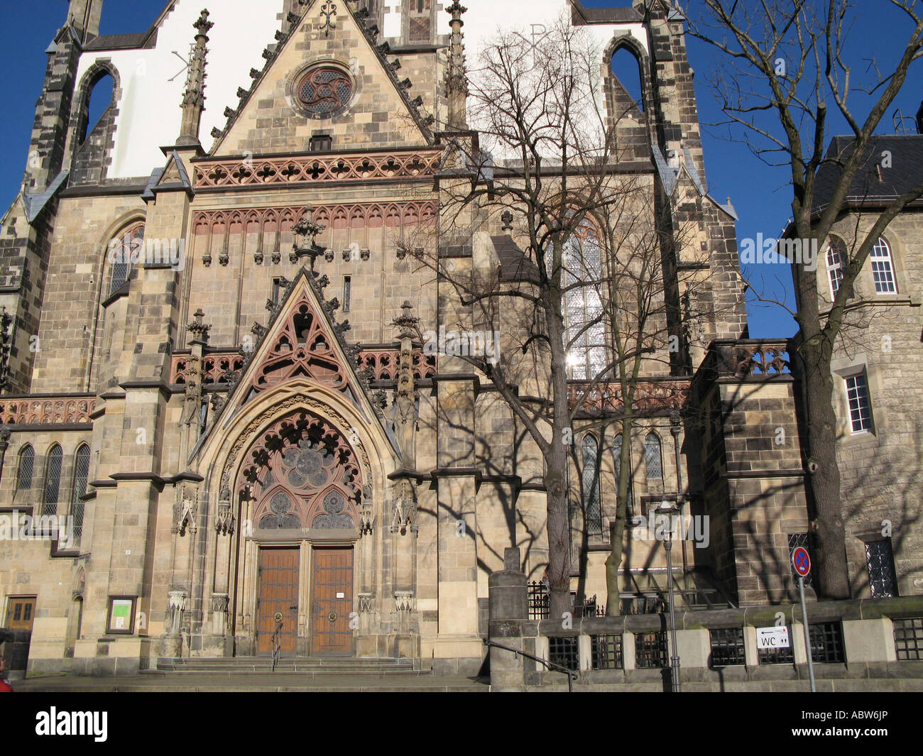 EU Germany Leipzig cathedral Bach church Thomaskirche Stock Photo - Alamy