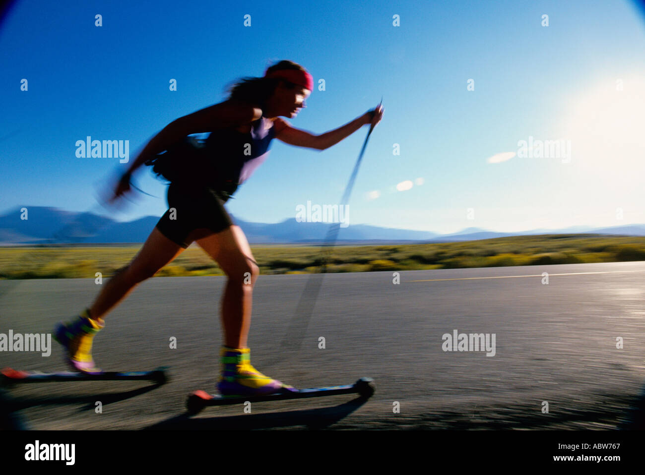 Female spring skiers hi-res stock photography and images - Alamy
