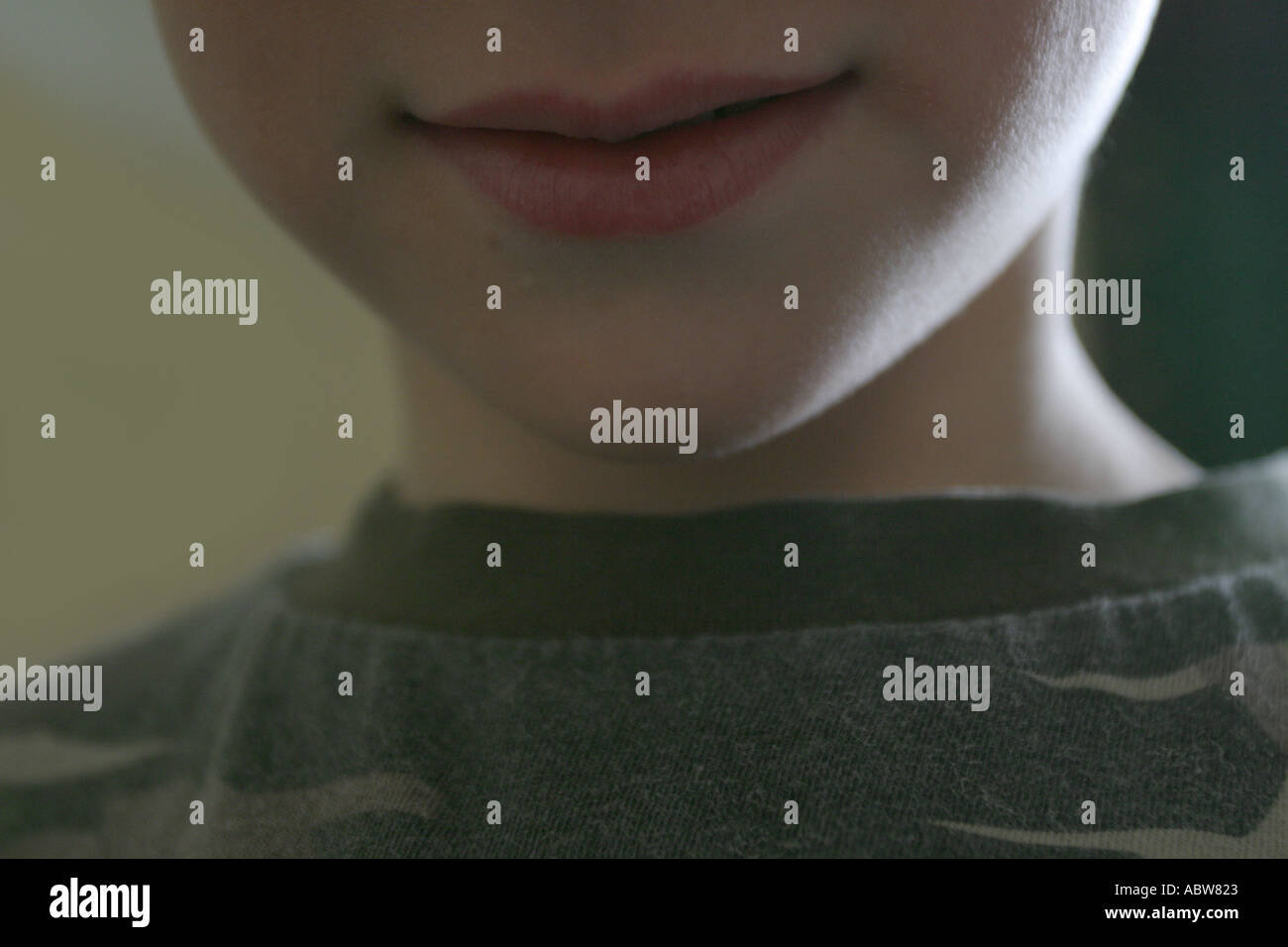 A young boy's lips Stock Photo - Alamy