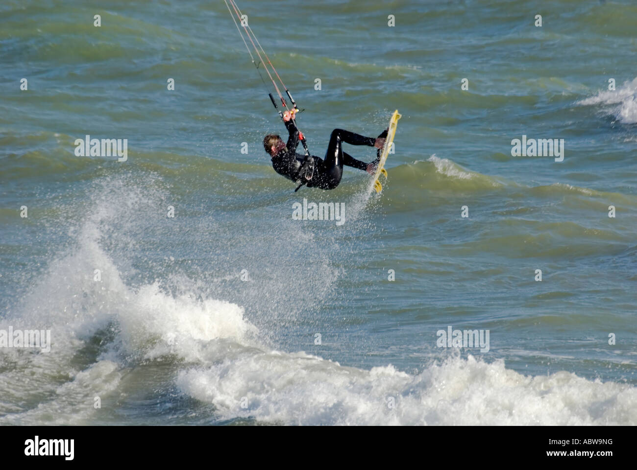 Male kite surfing Hove Sussex UK Britain British Isles Stock Photo - Alamy