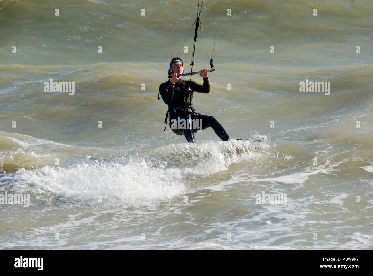 Male kite surfing Hove Sussex UK Britain British Isles Stock Photo - Alamy