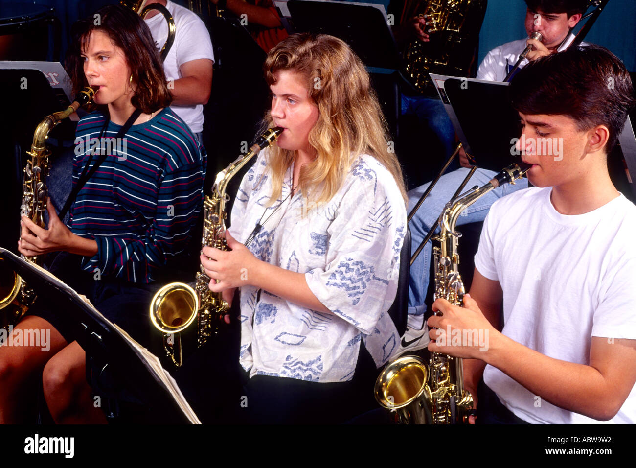 Middle school band class hi-res stock photography and images - Alamy