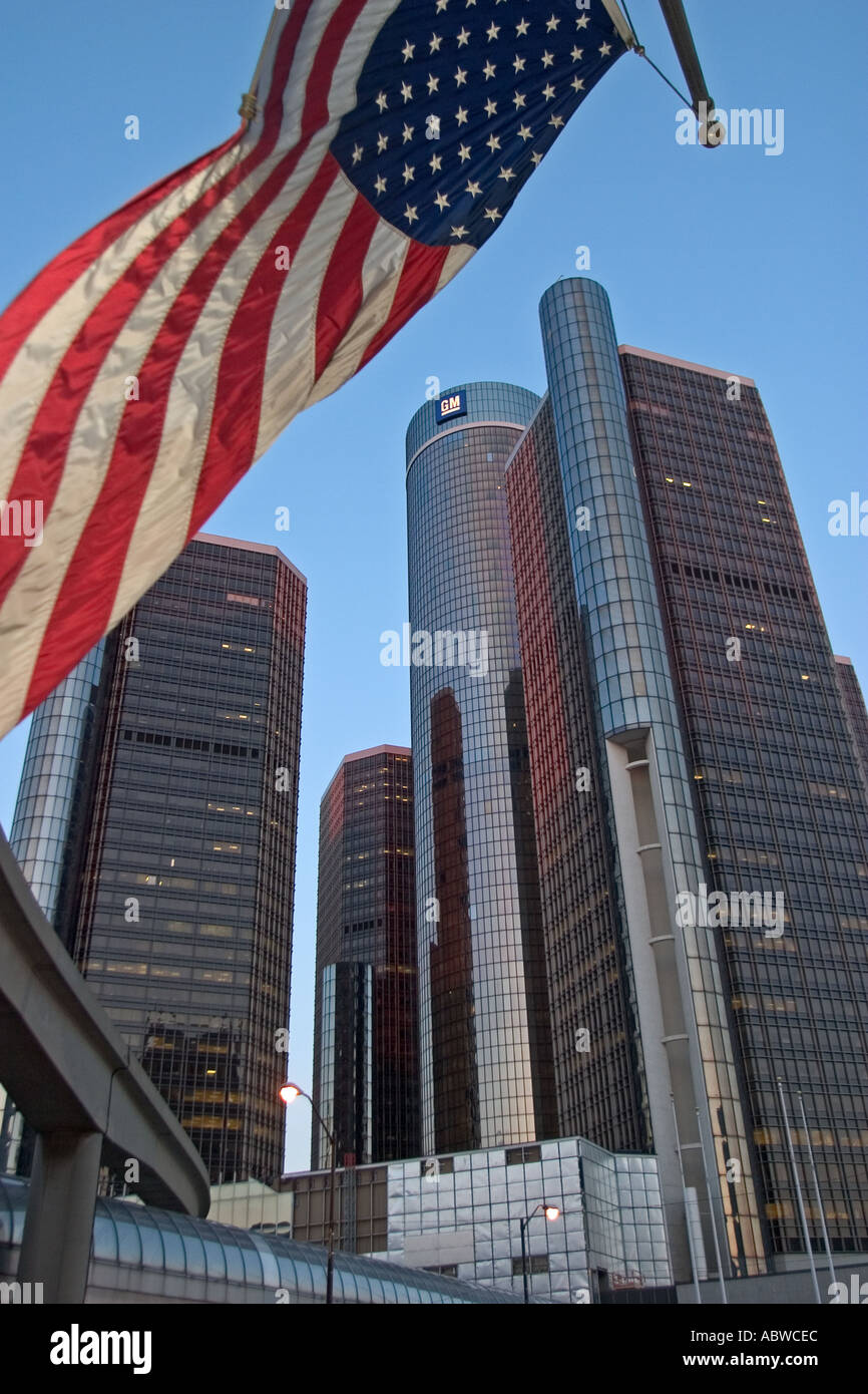 Detroit s Renaissance Center headquarters of General Motors Stock Photo ...